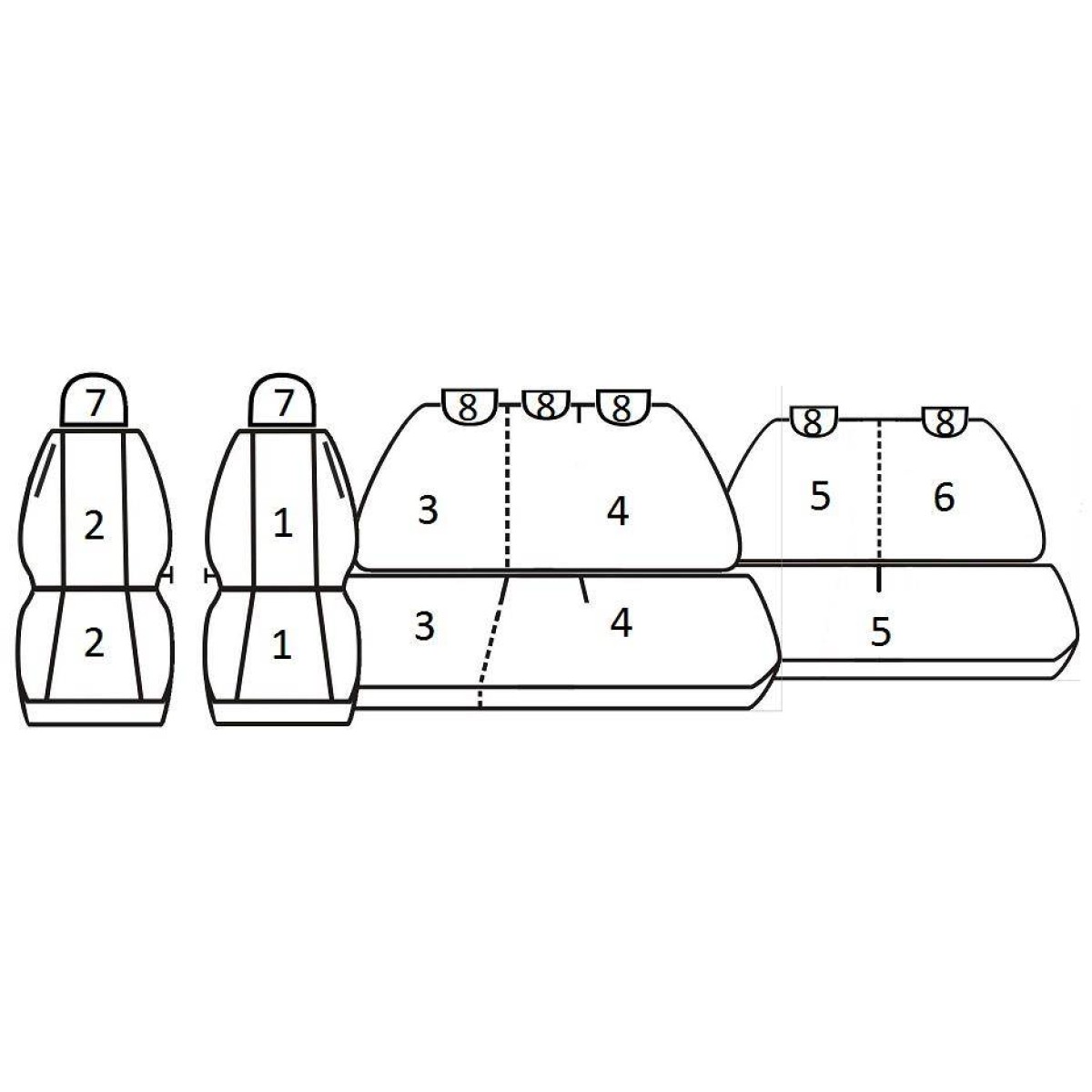 Set Huse Scaune Dacia Jogger 2022-2023 7 locuri premium plus - GreenAutoDistribution.ro