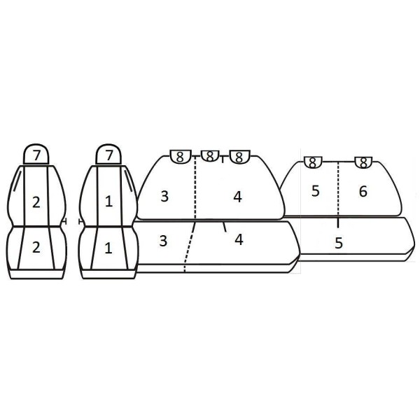 Set Huse Scaune Dacia Jogger 2022-2023 7 locuri premium plus - GreenAutoDistribution.ro